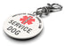 DOUBLE SIDED SERVICE DOG Tag with Red Medical Alert Symbol 1.25 inch ...