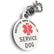 DOUBLE SIDED SERVICE DOG Tag with Red Medical Alert Symbol 1.25 inch ...