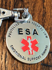 Emotional Support Animal (ESA) Tag 1.25" inch Double Sided with Red Me ...